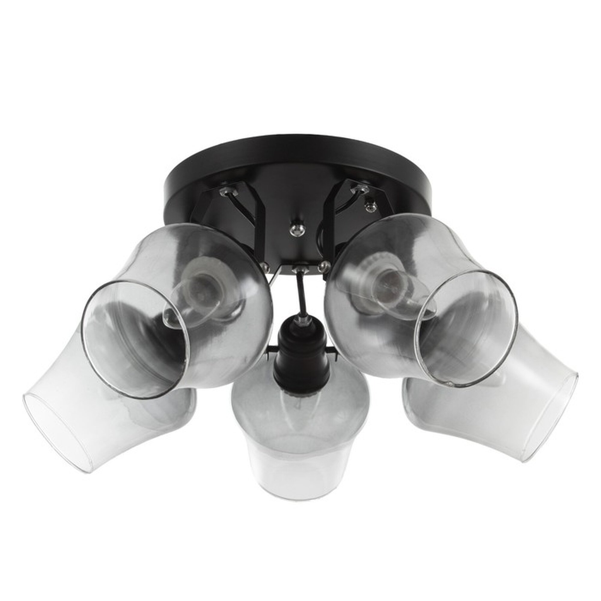 Люстра BayerLux "Илария", E27, 40 Вт, 5 ламп, черная, 35x35x20 см