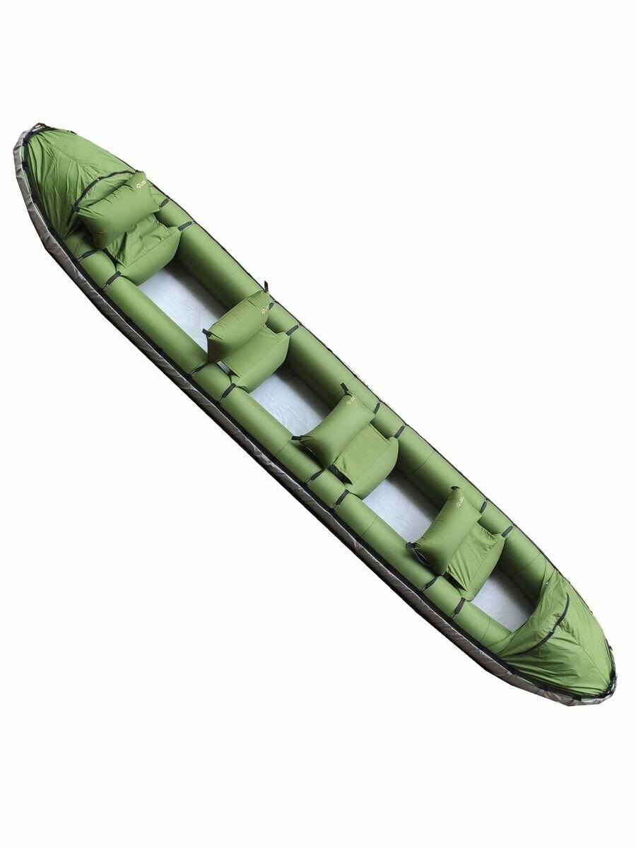 Байдарка Налим-375 с пленочными баллонами, цвет зеленый