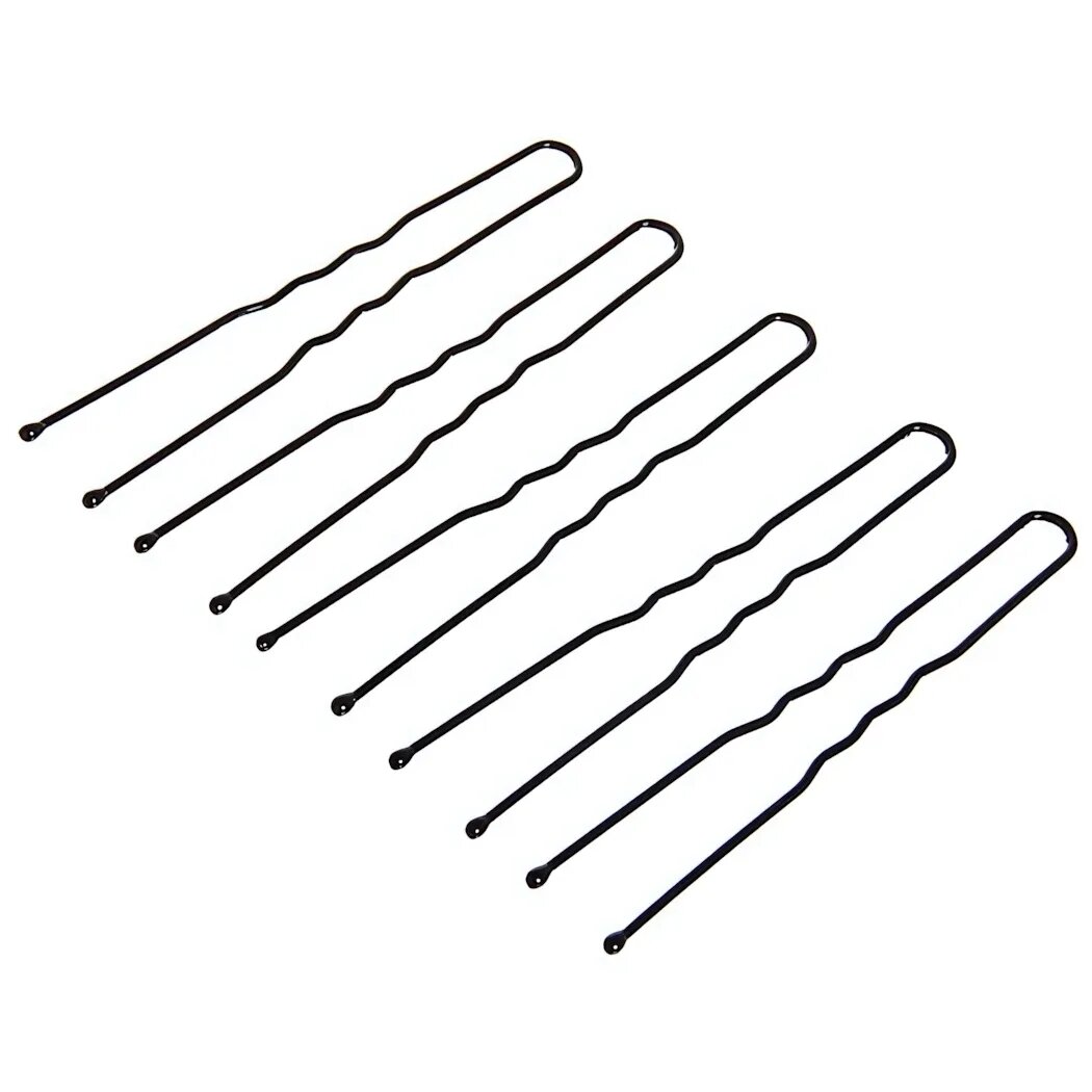 Шпильки для волос 40шт «Классика», черные, 6см, удобные и надежные