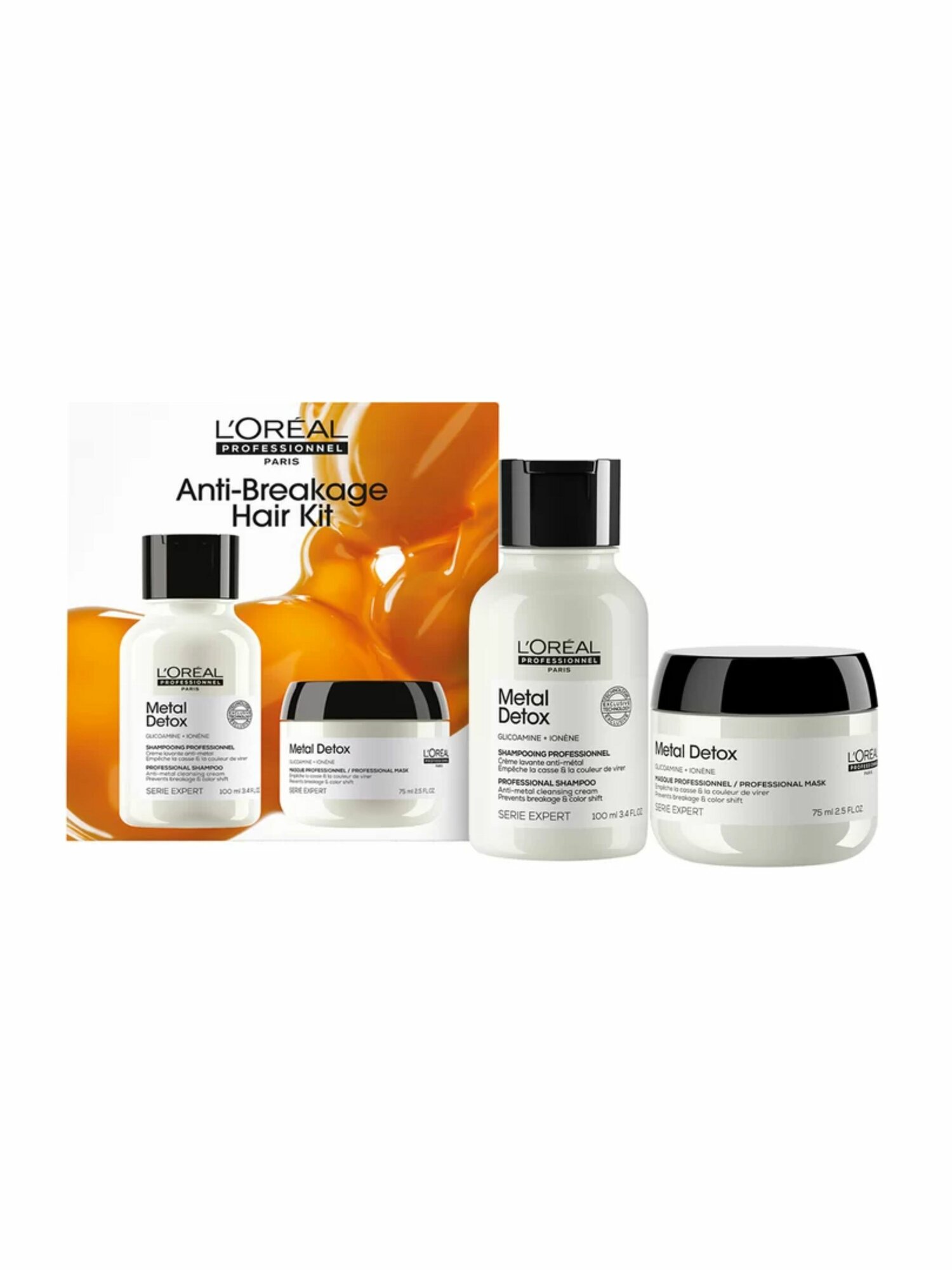 L'OREAL PROFESSIONNEL Набор миниатюр для нейтрализации воздействия металла на волосы Metal Detox