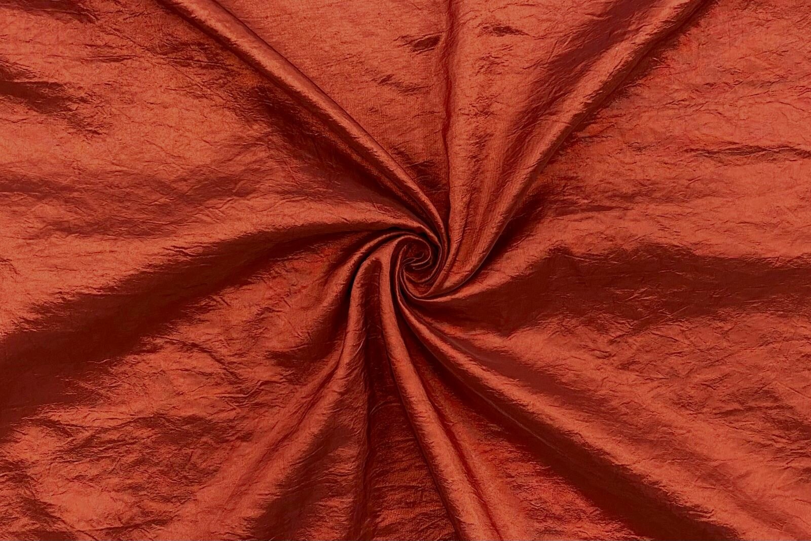 Ткань Тафта креш терракотовая, 160 г/пм, ш140см, 0,5 м