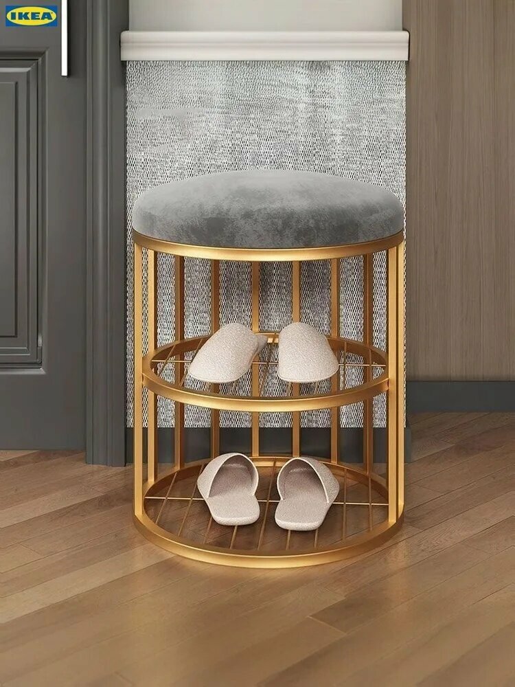 IKEA Пуф, Искусственная кожа, 35х35х43 см