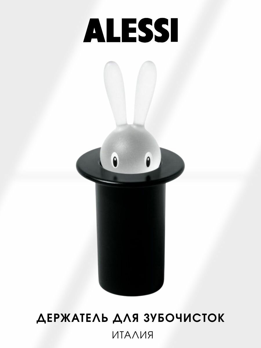 Держатель для зубочисток Alessi (Италия), черный
