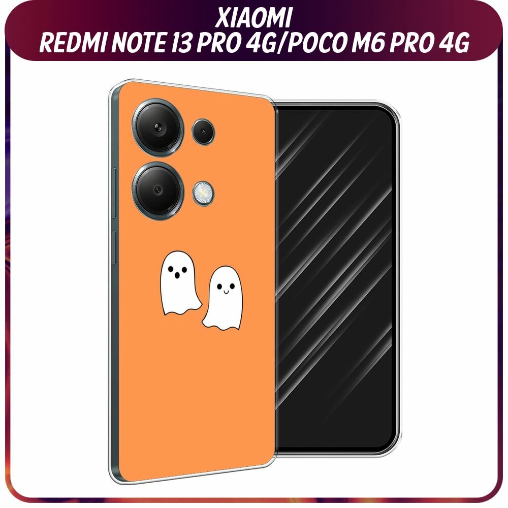 Чехол на Xiaomi Redmi Note 13 Pro 4G/Poco M6 Pro 4G / Сяоми Редми Нот 13 Про 4G/Поко М6 Про 4G с принтом Cute ghosts