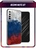 Чехол на Xiaomi Redmi Note 8T / Сяоми Редми Нот 8Т с принтом "Флаг России неровн...