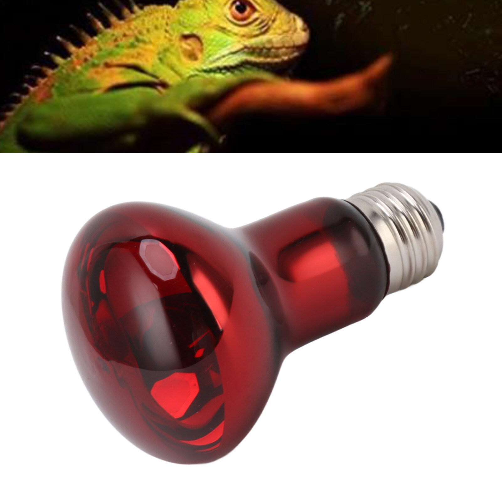 E27 Тепловая лампа для рептилий Теплый мягкий свет Лампа-амфибия Греющаяся лампочка для бородатого дракона Ящерица 110 120 В Красный 50 Вт