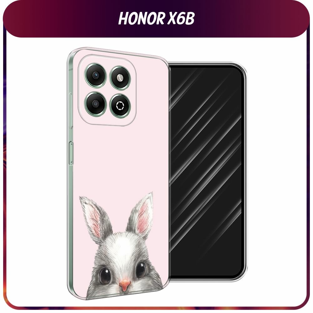 Чехол на Honor X6b / Хонор X6b с принтом "Карандашный кролик 1 - 8 марта"