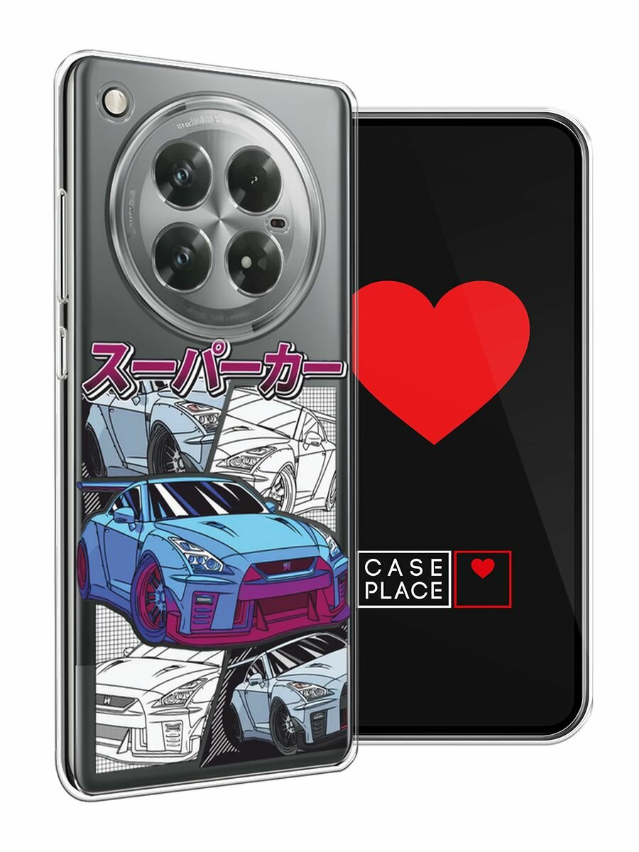 Чехол на Infinix Zero 40 5G / Инфиникс Зеро 40 5G с принтом "JDM коллаж", прозрачный — фото 1