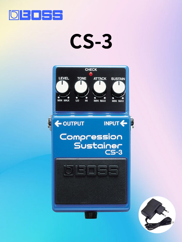 BOSS CS-3 компрессия педаль эффектов электрическая гитара аксессуары