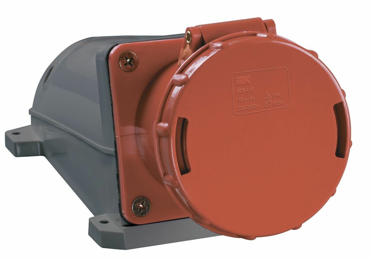 Розетка кабельная IEK 63А, 3Р+РЕ, IР54, монтаж на поверхность, 380В