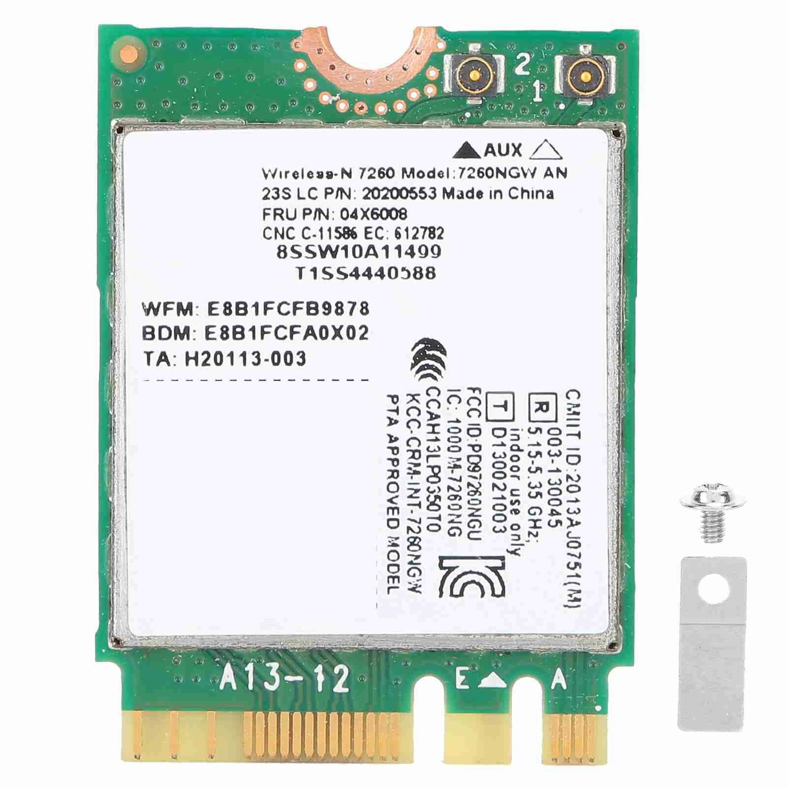 Сетевая карта 7260NGW, 2.4/5G, 300M, M.2, BT 4.0, для Lenovo