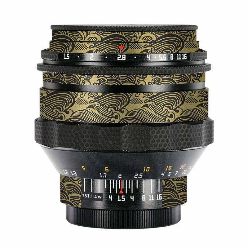 Волновая золотая защитная пленка с 3М клеем для объектива Mingjiang 75mm F1.5 M42