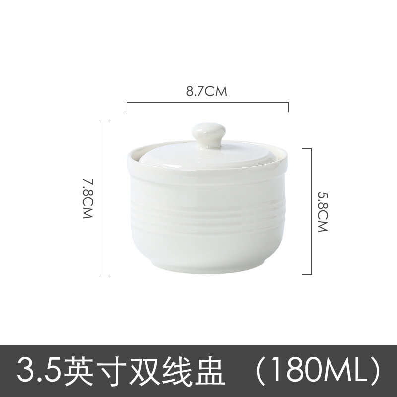 ⭐Керамическая кастрюля с крышкой, водонепроницаемая кастрюля для домашнего использования, мини-пароварка для яиц, суповая чашка для птичьего гнезда для одного человека⭐