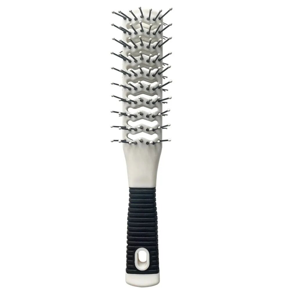 Щетка для волос Comair Tunnel Vent Brush, прорезиненная ручка , туннельная белая 3020648