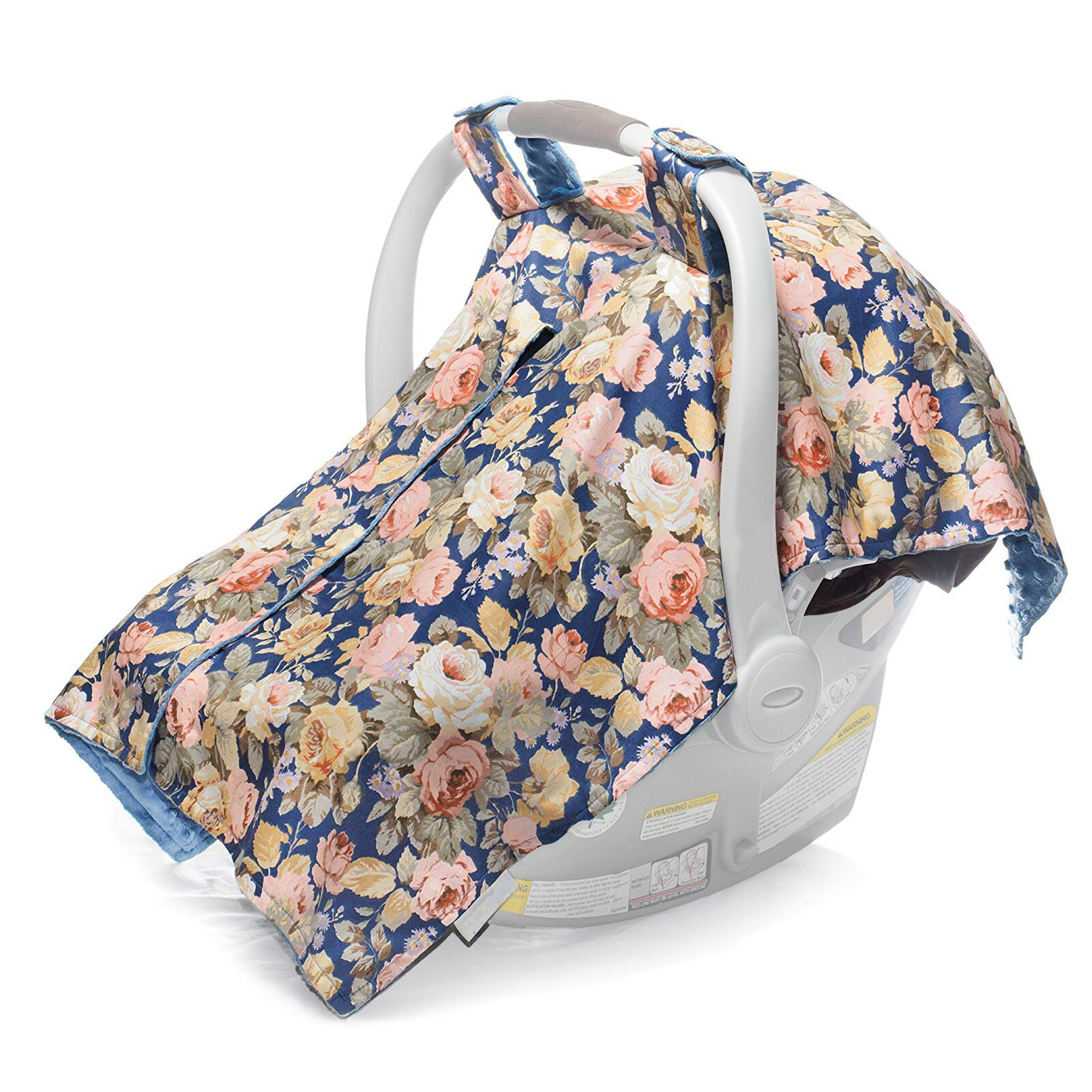 Чехол для автокресла для детей 100 * 78cm/39.4 * 30.7in для сохранения тепла ветрозащитный каниоп для автокресла чехол для кормления новорожденных мальчиков девочек материал хлопок полиэстерная ткань вес 280г/9.9унц модель Flower 1 Flower 2 опционально