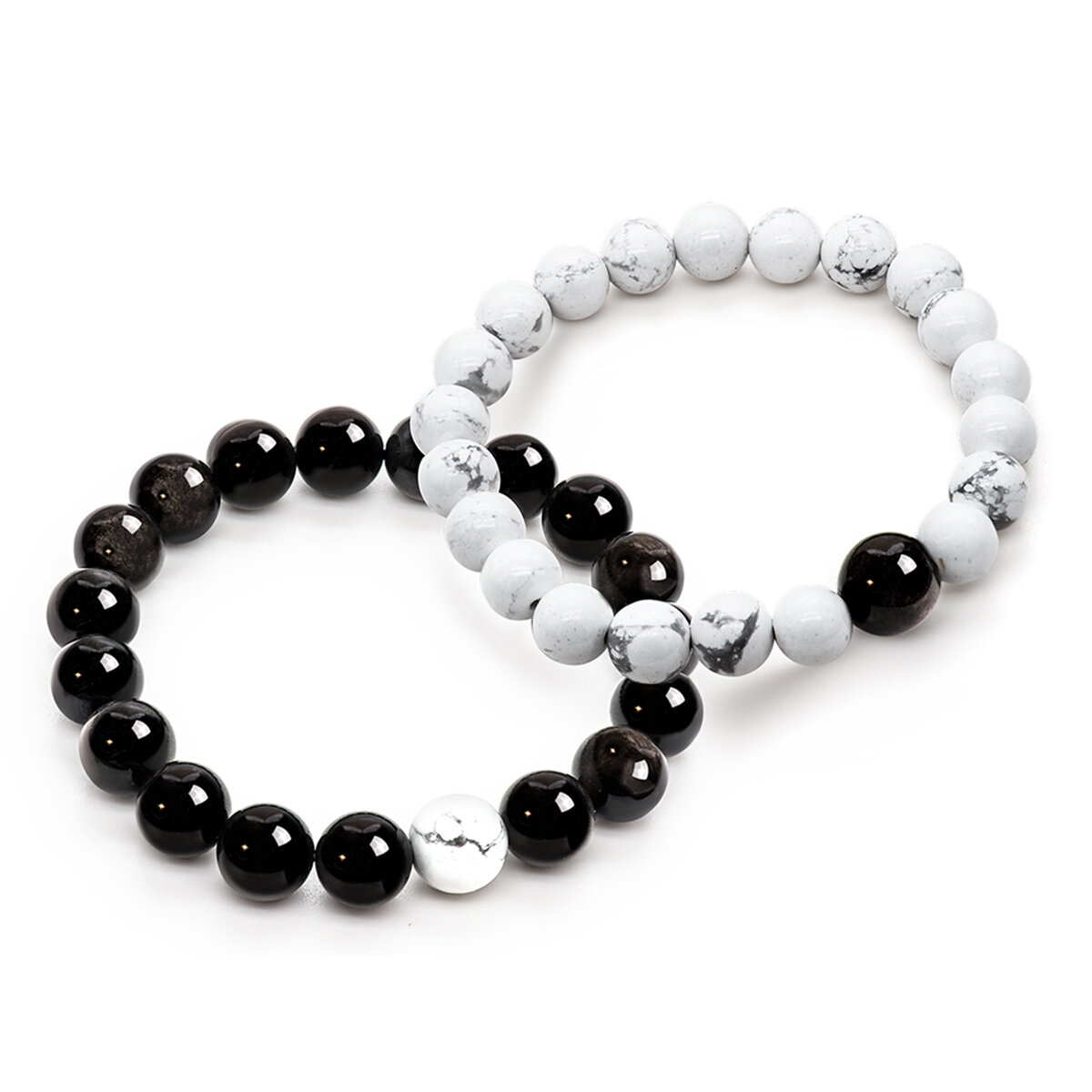 Набор браслетов, обсидиан