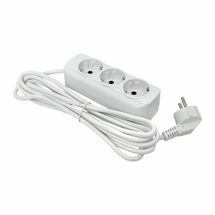 Удлинитель Эксперт/ 3 розетки/ 5 метров/ 16А/3,5кВт с заземлением/ ПВС 3х1/ EKF PROxima