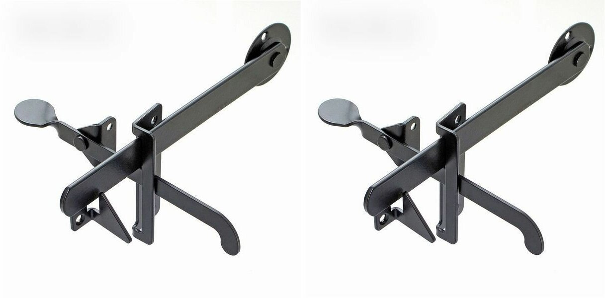 Защелка калитки ноэз ЗК-230-SL черный матовый (комплект 2 штуки)