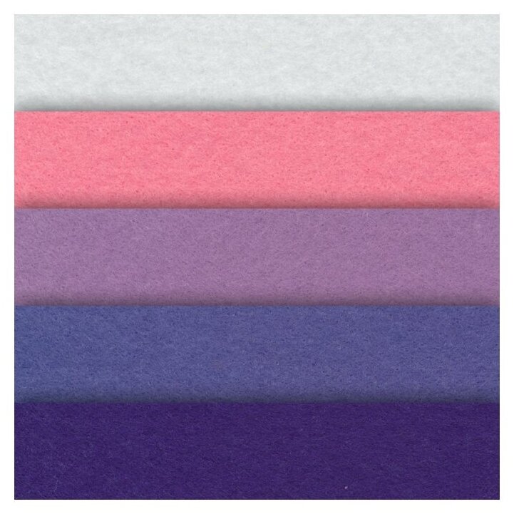 Фетр BLITZ FKC22-20/30 декоративный 20 см х 30 см ± 2 см 5 шт ассорти №3