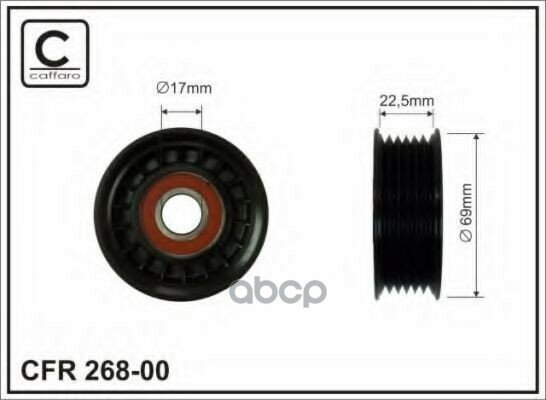Ролик натяжителя ремня MAZDA 3/CX-7 1.8/2.0/2.3L 02-> CAFFARO арт. 26800