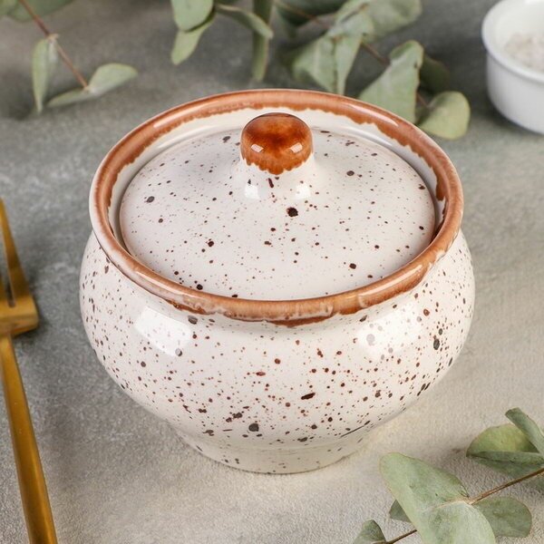 Горшочек для запекания фарфоровый Punto bianca, 500 мл, тип формы: для приготовления вторых блюд