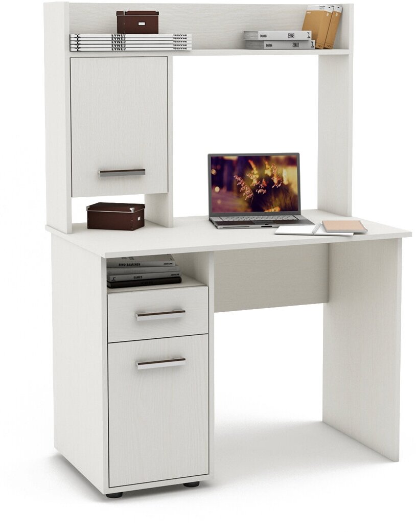 Стол письменный, стол компьютерный Остин (Ливерпуль) 10 белое дерево