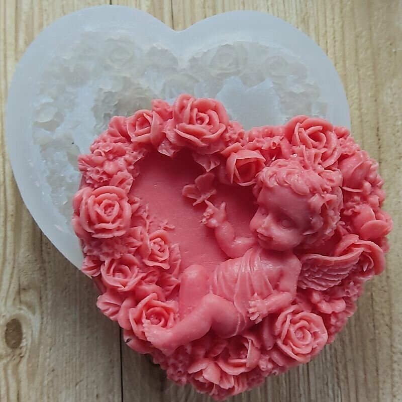 Молд силиконовый Brilliant Mold. Форма Ангел в сердце