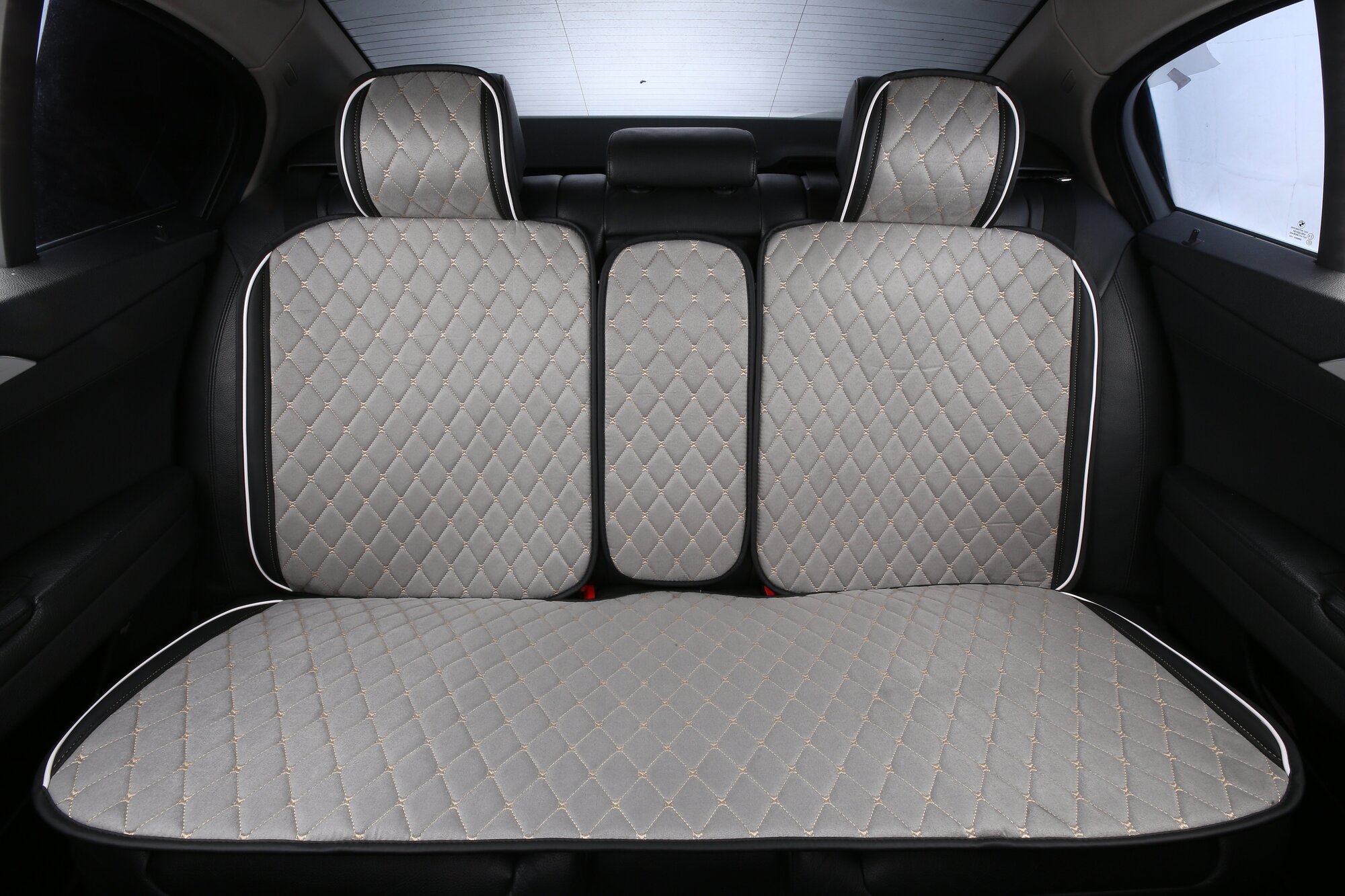 Накидка Alkantara Lux Plus (Комплект на весь салон) Серый