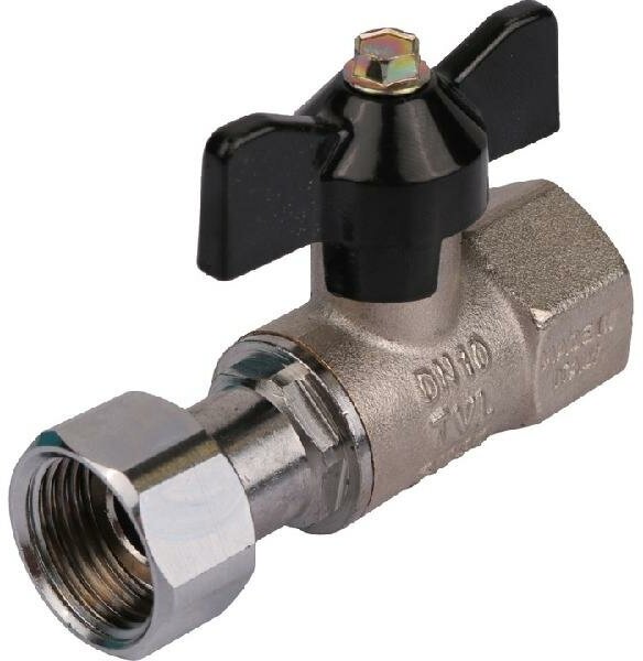 Кран шаровой STOUT с накидной гайкой ВР/накидная гайка, ручка бабочка 1/2x1/2 SVB-0009-000015