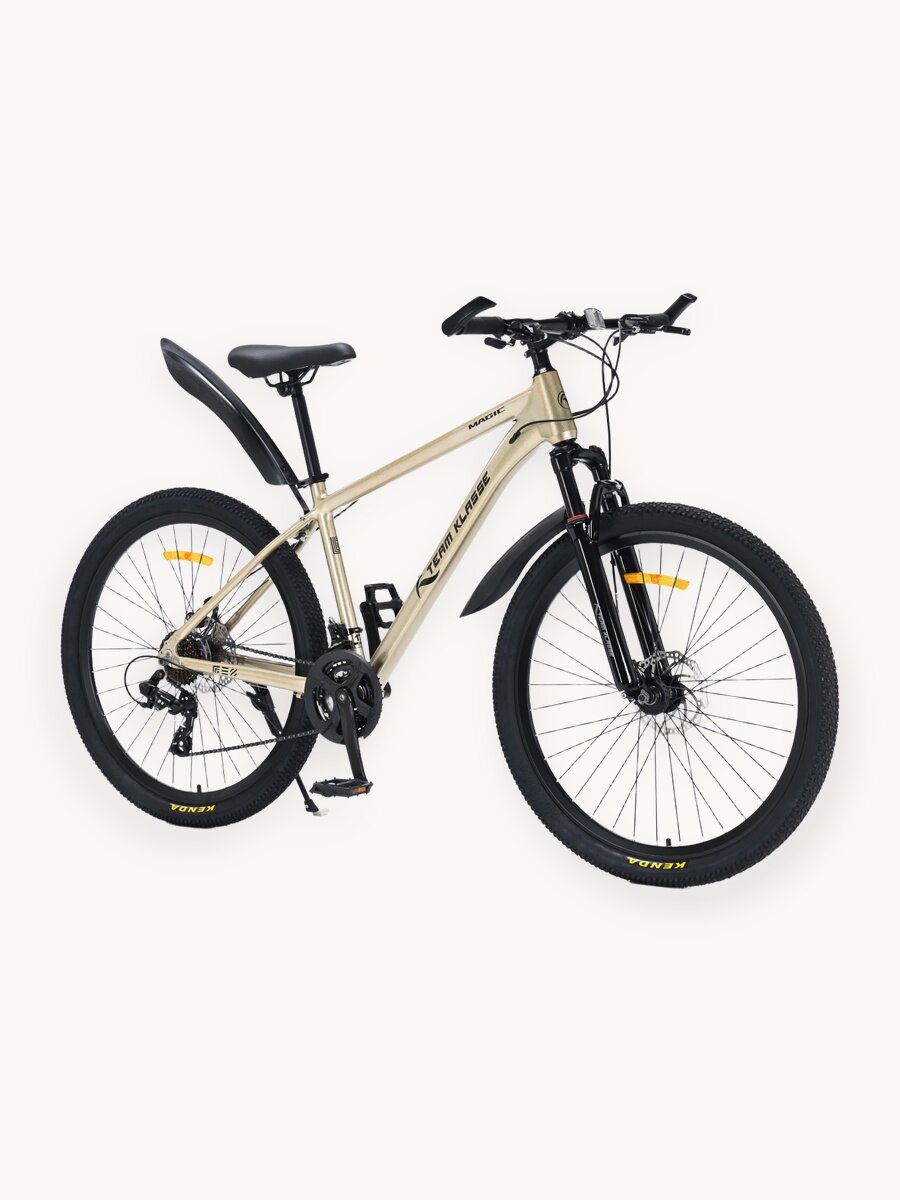 Велосипед Team Klasse MB-5-D, городской, 21 скоростей, диаметр колес 27.5 ", рама 17", тормоз Shimano, золотистый