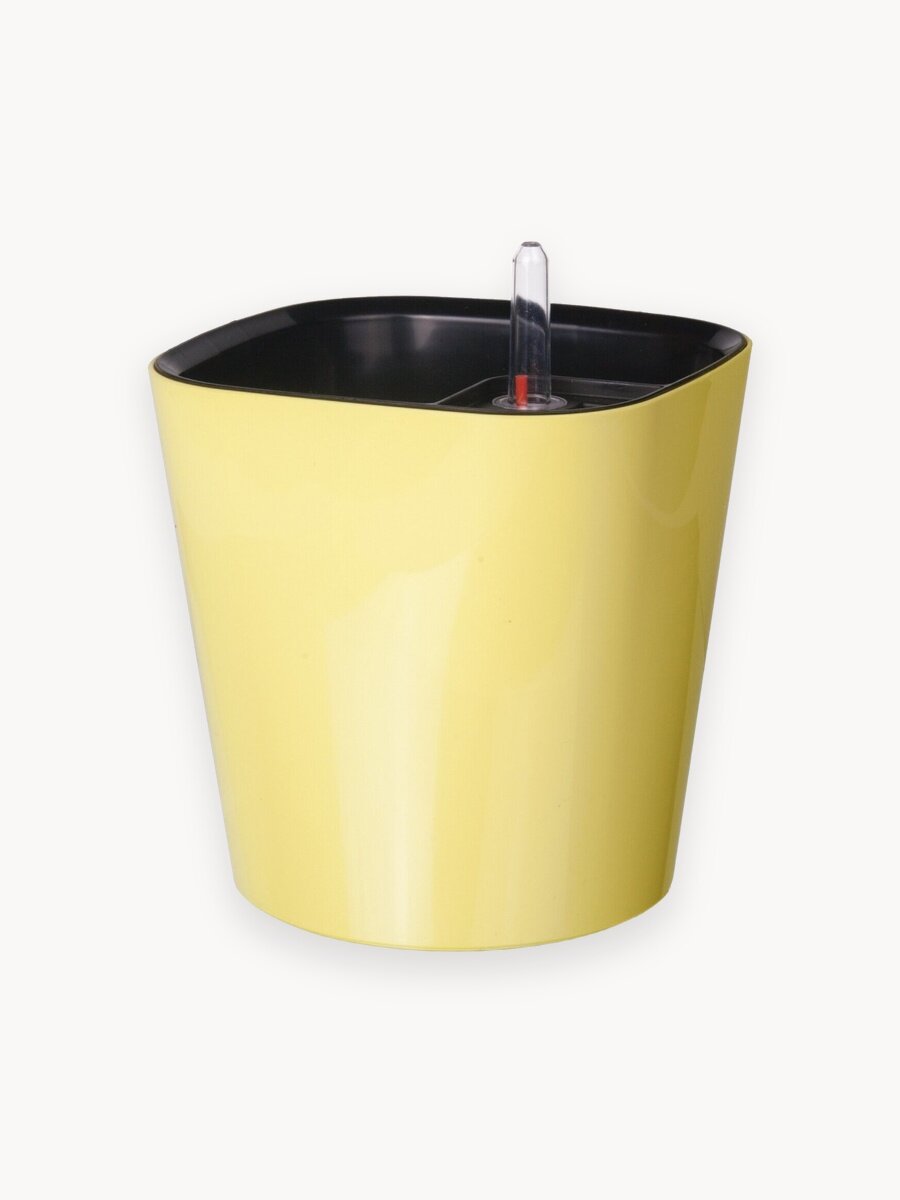 Кашпо с системой автополива Акиби Комфорт, светло-желтый, 3л