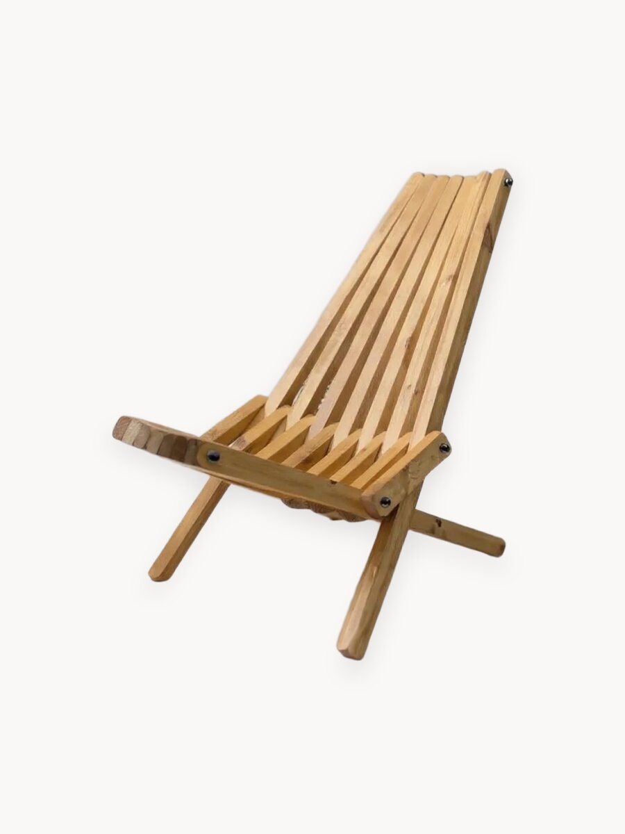 Садовое кресло шезлонг из дерева Кентукки, массив сосны, оттенок "ДУБ"