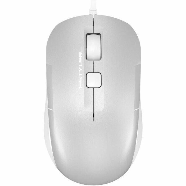 Мышь проводная A4Tech Fstyler FM26S серебристый/белый, 1600 dpi, USB, кнопки - 4