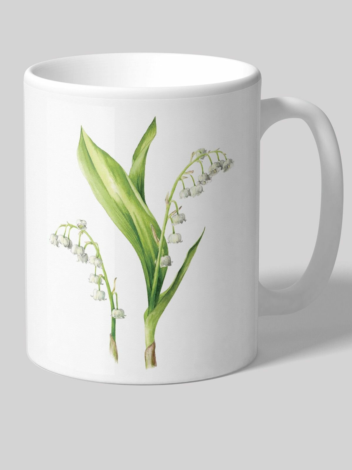 Кружка cooperative.moscow " Ландыш цветок " (кружка с Ландышем , Ландыш , кружка с цветком, кружка Ландыш , подарок с любовью, кружка с цветами, цветы, цветок) , 330 мл, 1 шт