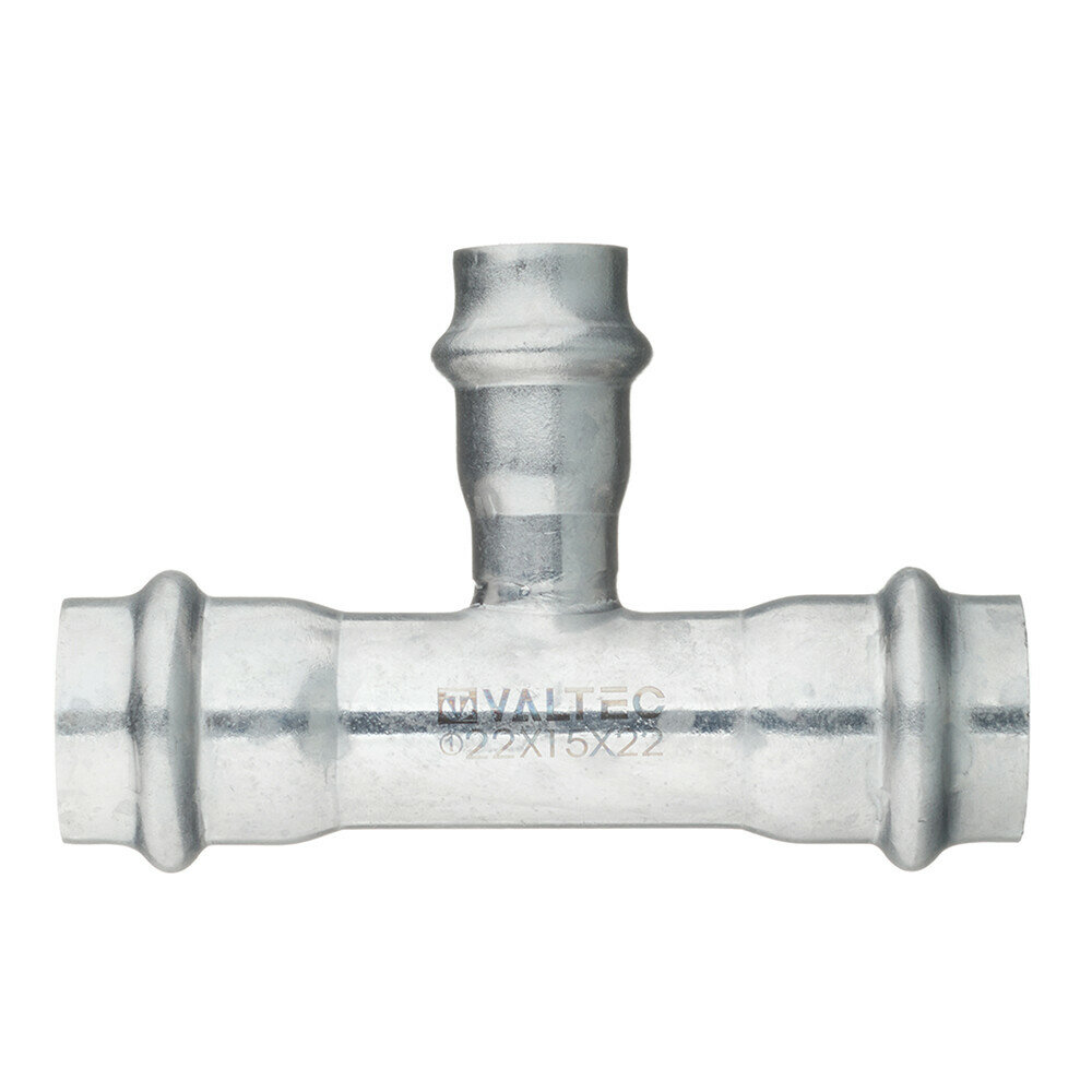 Тройник Valtec VTi.931. I.221522 22 х 15 х 22 мм нержавеющая сталь
