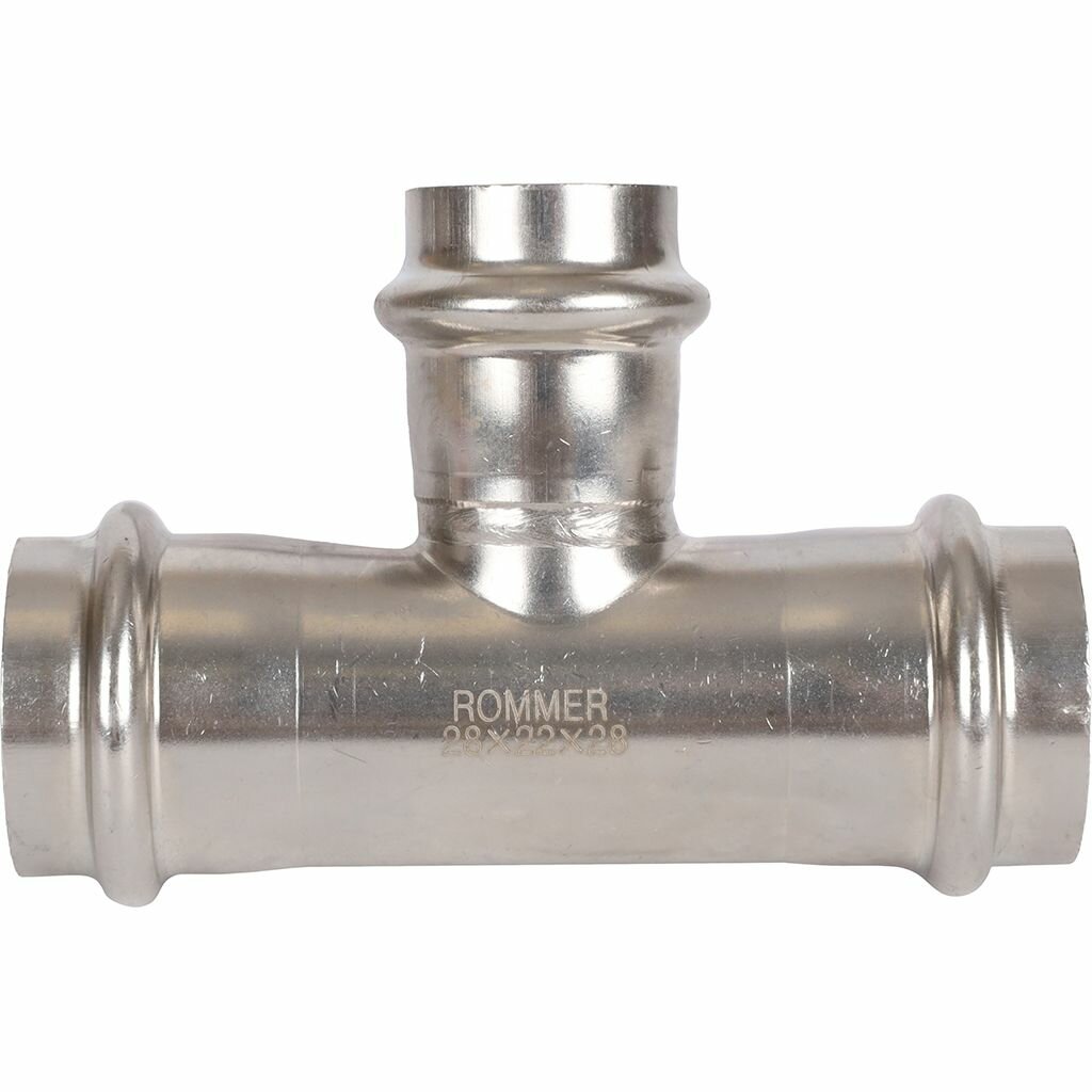 Тройник нерж. сталь 28 х 22 х 28 ROMMER