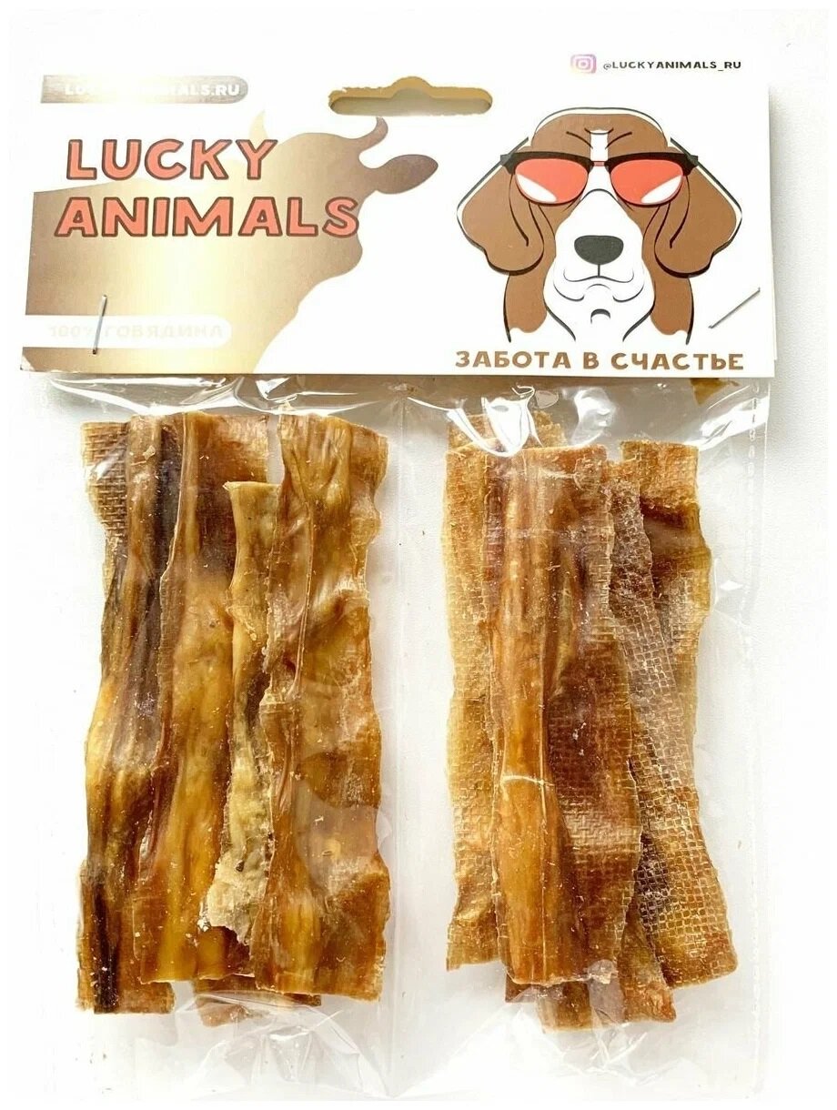 Лакомство для собак Lucky Animals, говяжьи кишки, мультивитаминное, 30г, 1 упаковка