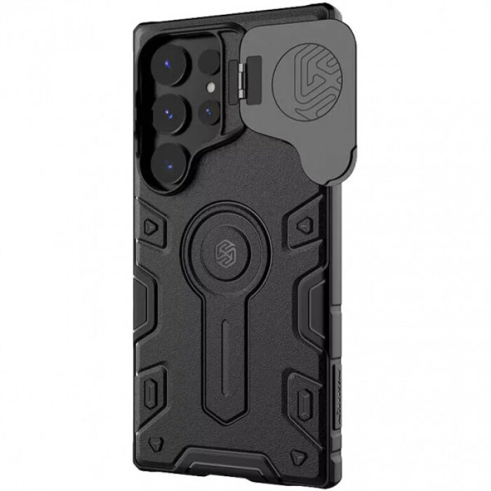 Nillkin CamShield Armor Magnetic Противоударный чехол с поддержкой MagSafe и защитой камеры для Samsung Galaxy S24 Ultra