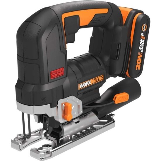Лобзик аккумуляторный Worx W542, 20В, 2,5Ач х1, ЗУ 2А, кейс