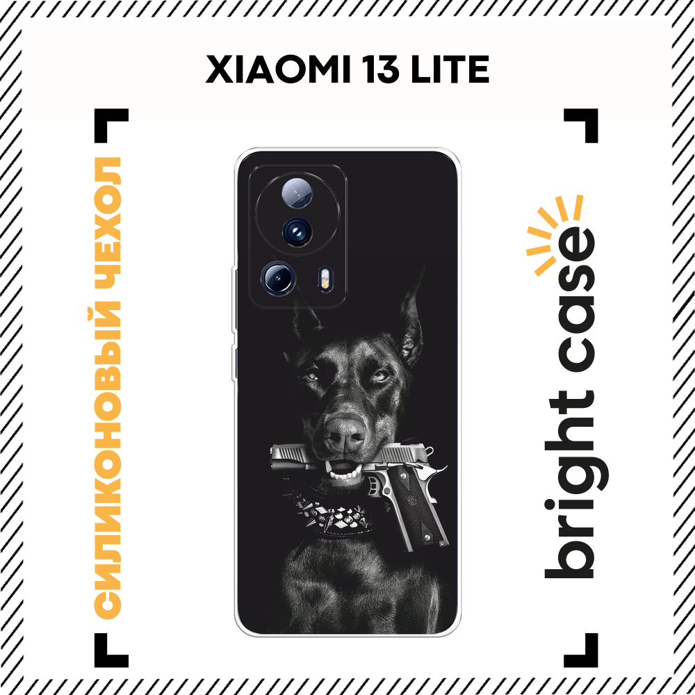 Силиконовый чехол на Xiaomi 13 Lite / Сяоми 13 Лайт с принтом Доберман