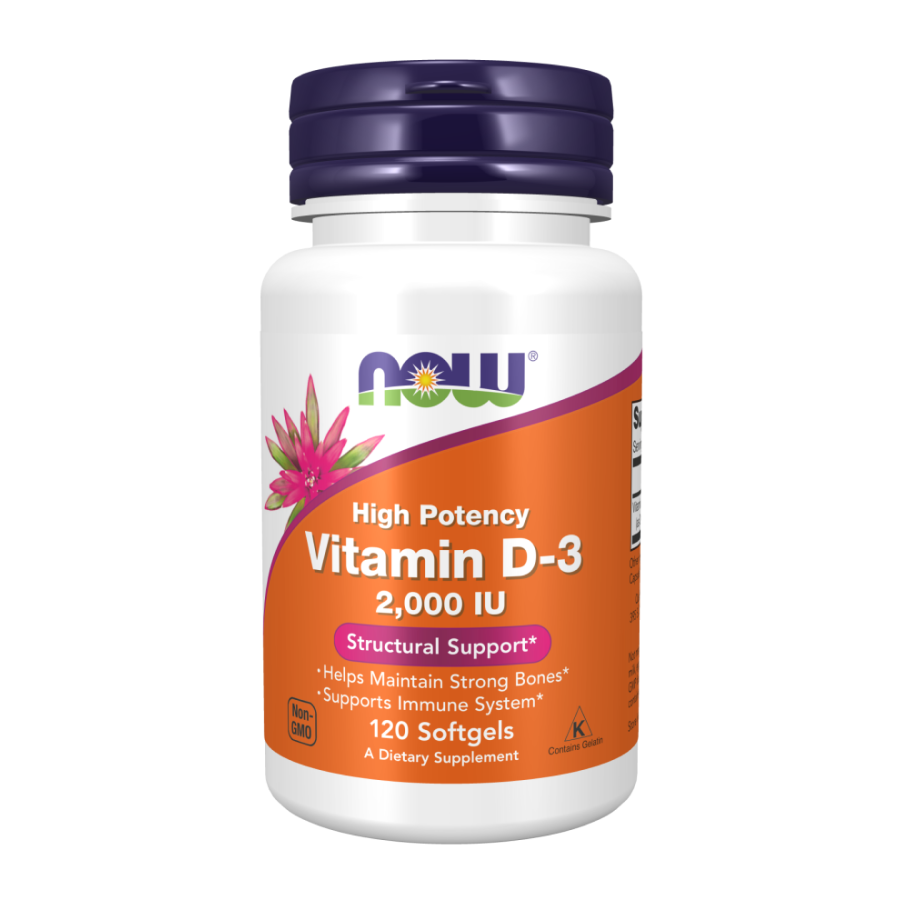 Vitamin D-3 2000 IU (Витамин Д-3 50 мкг) 120 капс (Now Foods)