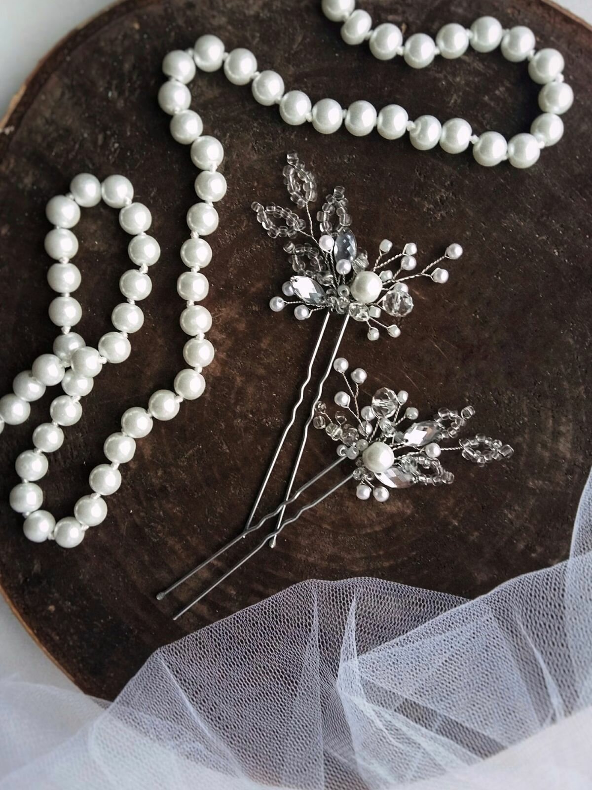 Шпильки в прическу 2шт, свадебные шпильки, заколки в прическу, шпильки ручной работы, жемчужные шпильки, свадебные украшения для волос