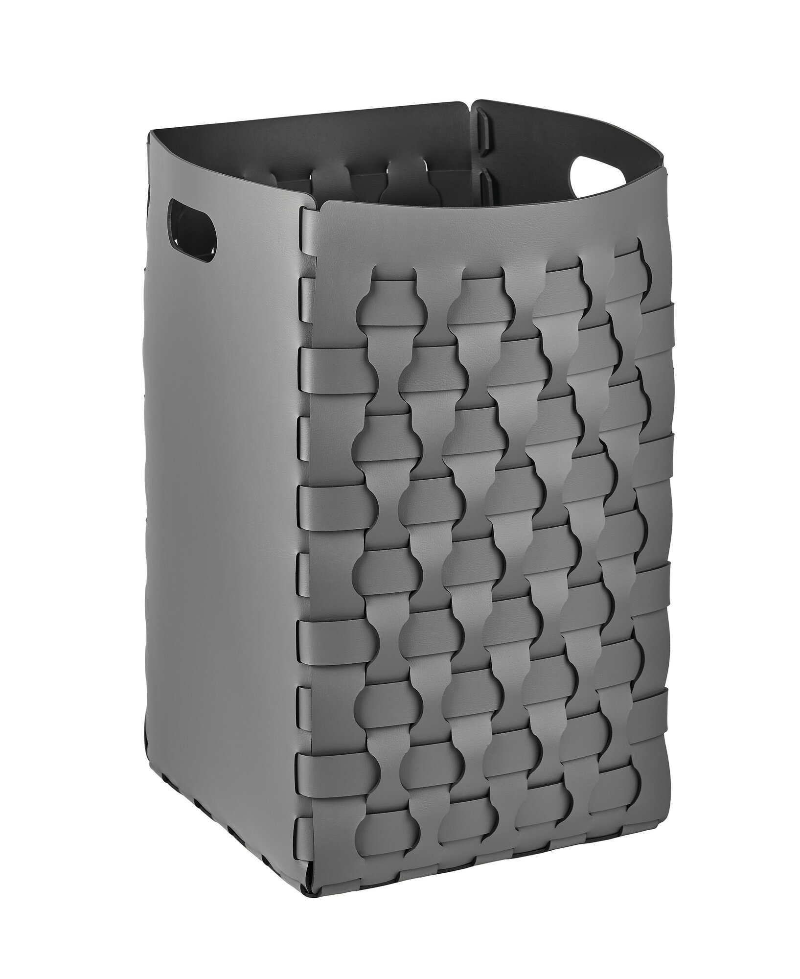 Корзина Dubai 35x35x57 из натуральной кожи, цвет: серый