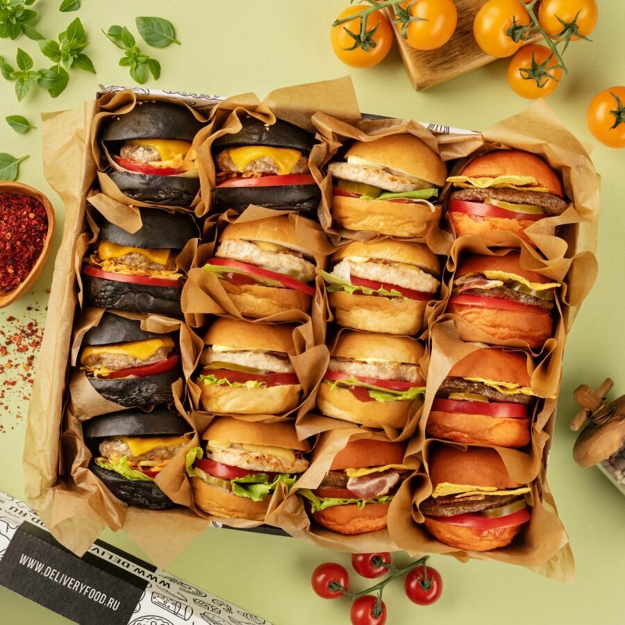 Бокс мини-бургеров премиум #5