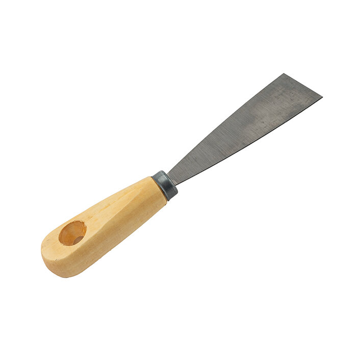 Лопатка шпательная 40 мм, пружинная сталь, деревянная рукоятка 'PRAKTISCHE TOOLS'