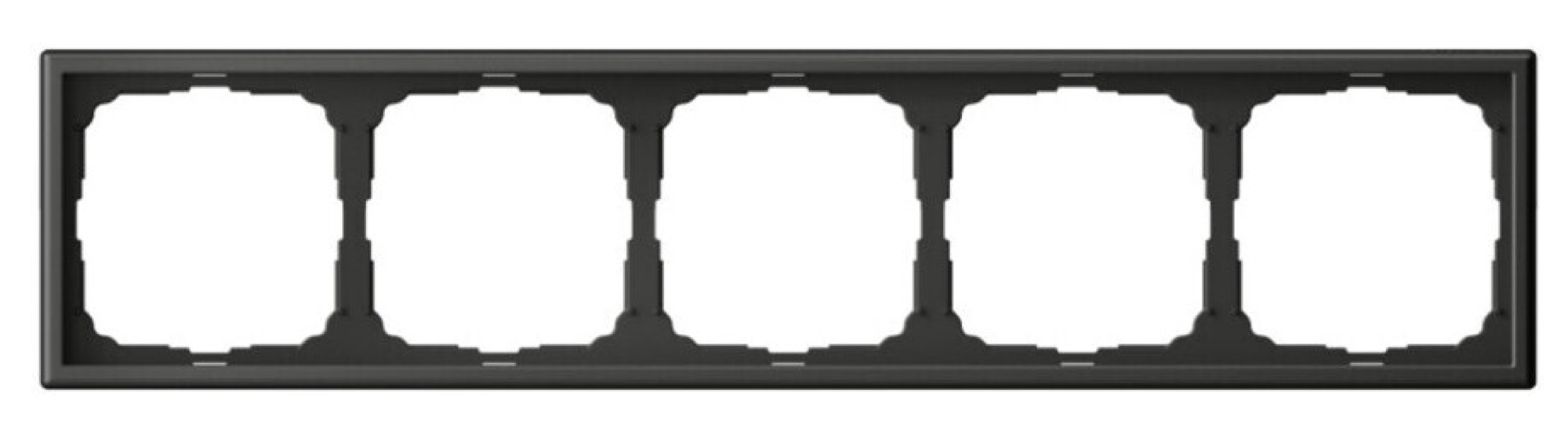 Рамка электроустановочная Systeme Electric / Систем Электрик ArtGallery GAL001405 базальт, 5 постов / для розеток и выключателей