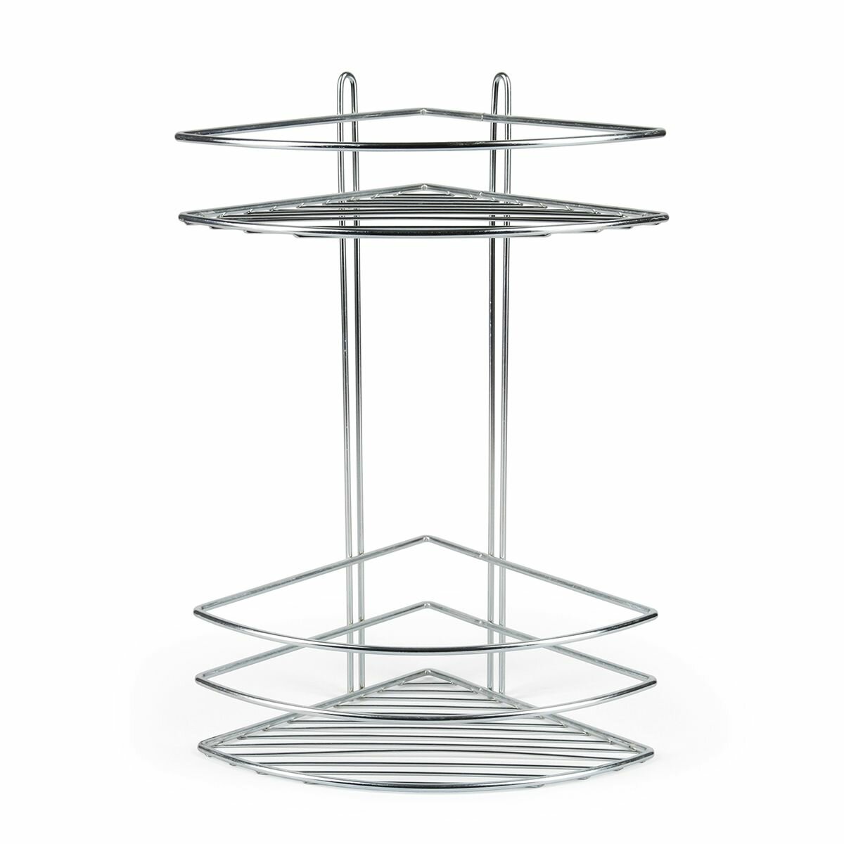 RUS-385322 Полка для ванной 2-х ярусная угловая, овал.