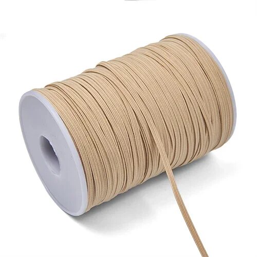 Резинка для шитья Nylon 3мм 6мм 30-100 ярдов Бежевый, 6mm 30yards, khaki