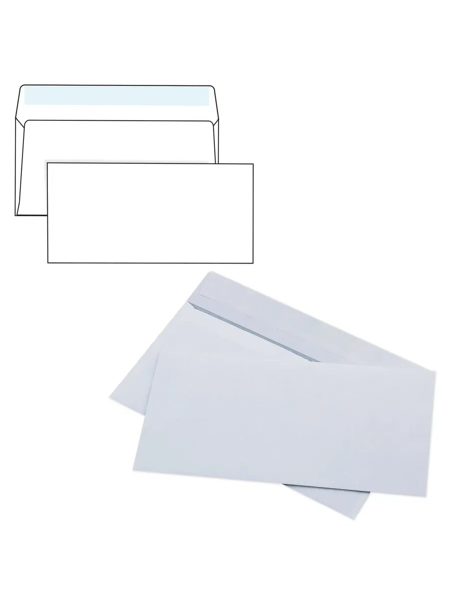Конверты E65 комплект 1000 шт