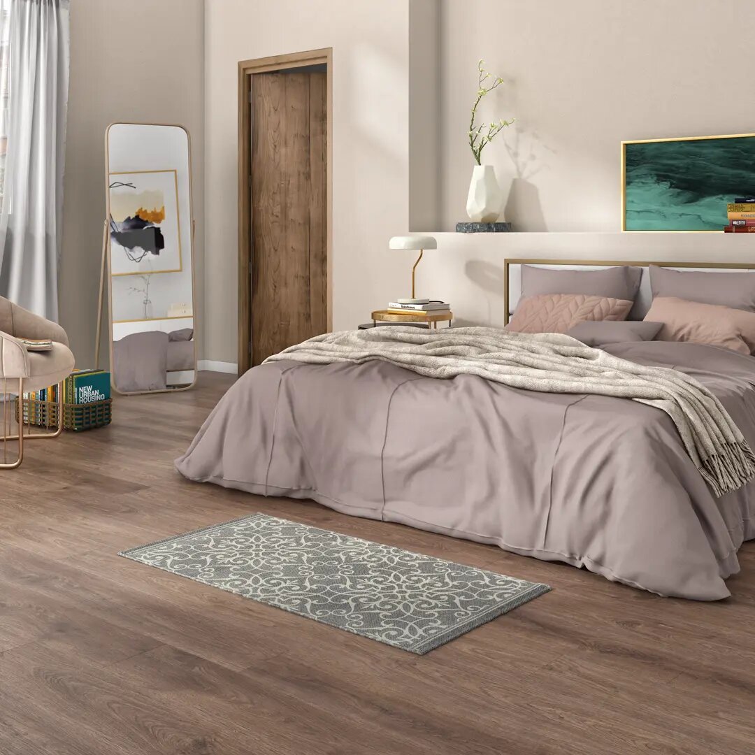 Коврик декоративный хлопок Inspire Lesia 60x120 см цвет темно-серый